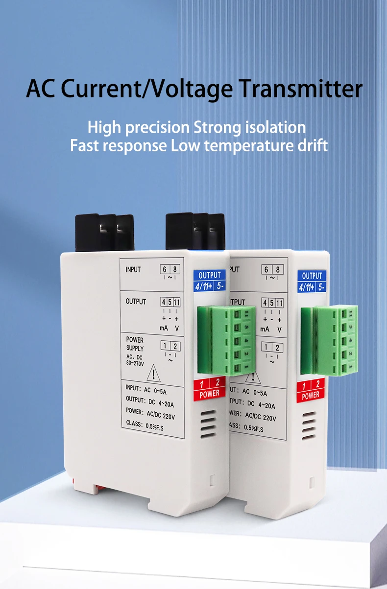 AC Current Transmitter Transformer - 4-20ma Analog Output