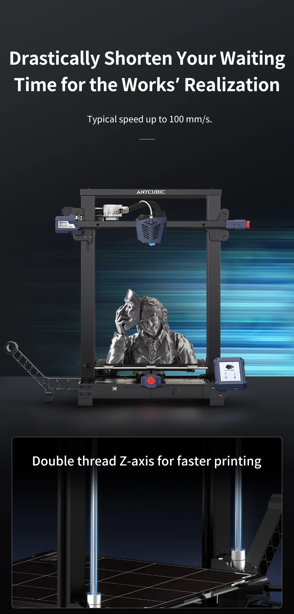 Anycubic 2022 Kobra Plus Impressora 3d Large Printing Size High Precision Impresora 3d Fdm ...