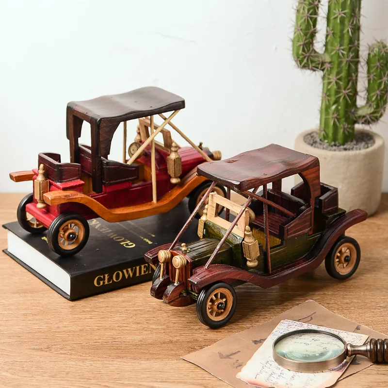 Vintage Wooden Classic Car Model Decoration & Car Crafts - Customizable ODM