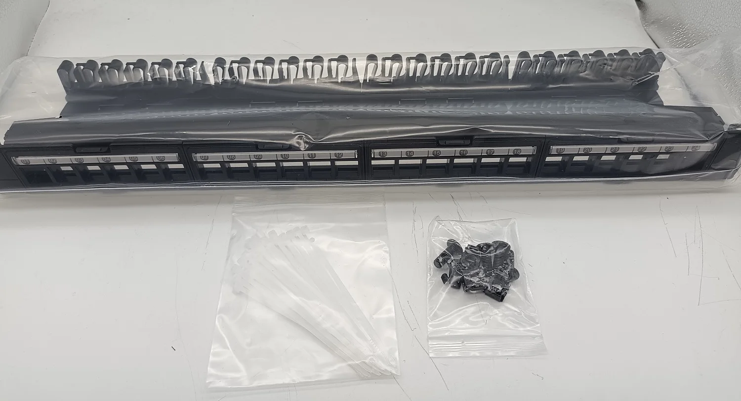 Rj45 Socket Lan Patch Panel 24 Port 19inch 1u Networking Patch Panel ...