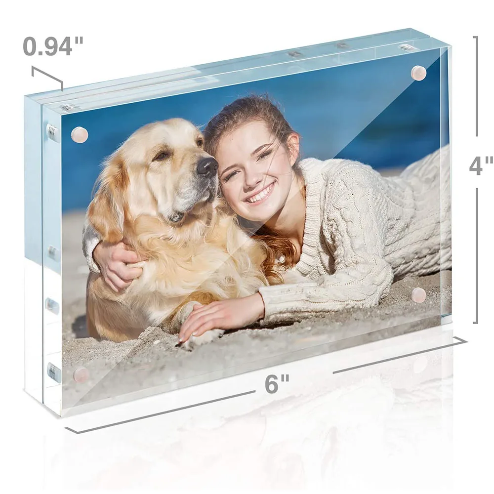Acrylic Photo Frame Clear Acrylic Self Free Standing 4x6 Picture ...