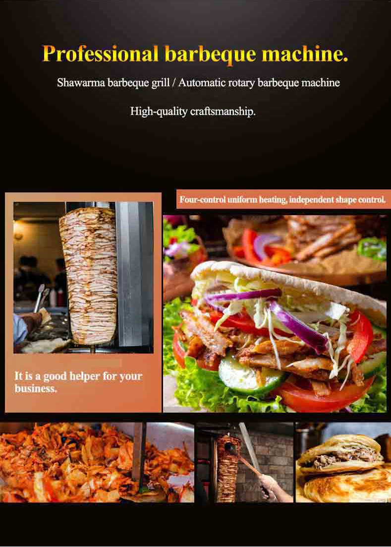 Counter Top Commercial LPG Mini Doner Kebab Machine Adjustable Mini ...