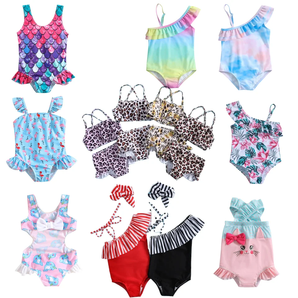 2023 Girls Swimwear 1-6 Years Kids Beachwear One Piece Swimsuit - Buy ...