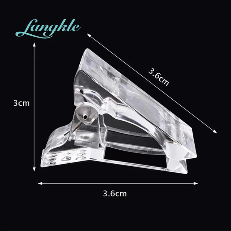 Wholesale Colorful Acrylic Extension Nail Clip Crystal Nail Tips Clip ...