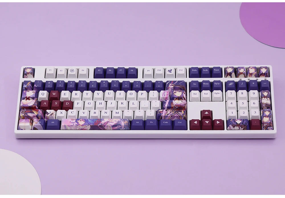 Genshin Impact Raiden Shogun Keycaps - PBT Dye Sublimation