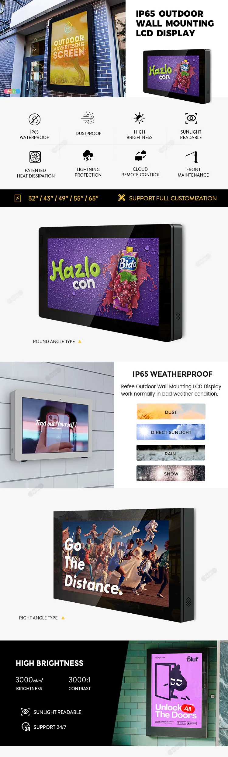 High Brightness Outdoor Digital Signage - 3000nit LCD