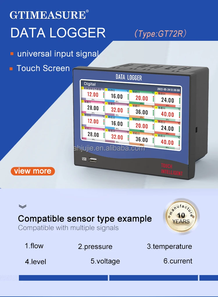 16 Channel USB Data Logger - Precision Temperature Recorder