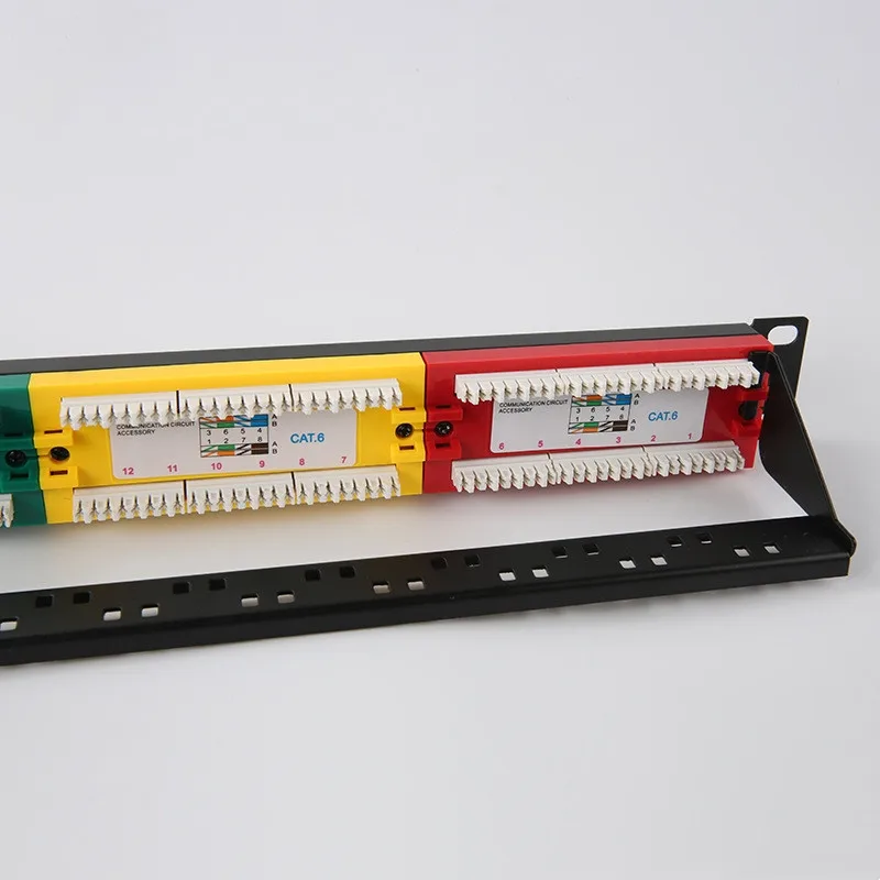 Rj45 Connector Cat6 Utp Metal Patch Panel 1u 19inch 24ports Modular ...