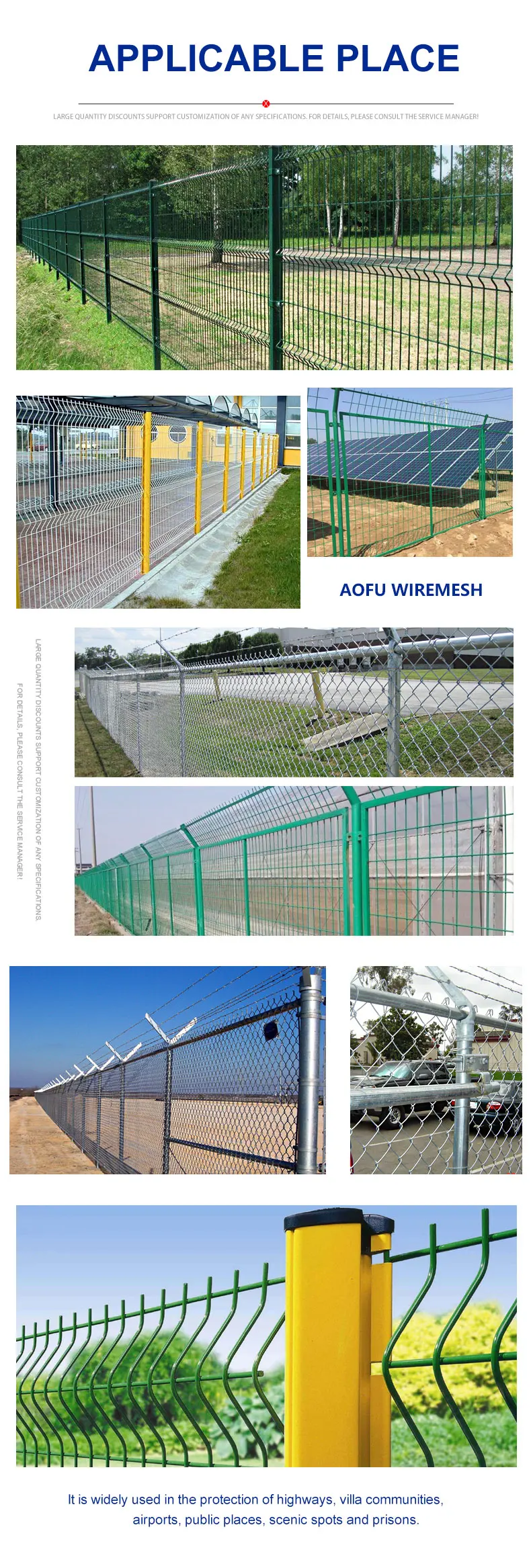 Highway Hot-dip Galvanized Welding Mesh Fence Zoo Pvc Coated Anti ...