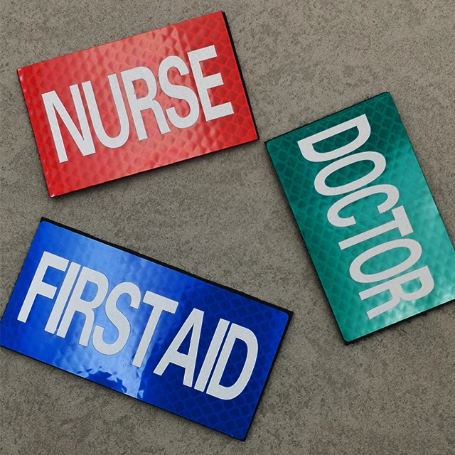 National First Aid Doctor Nurse Colorful Reflector Square Reflective ...