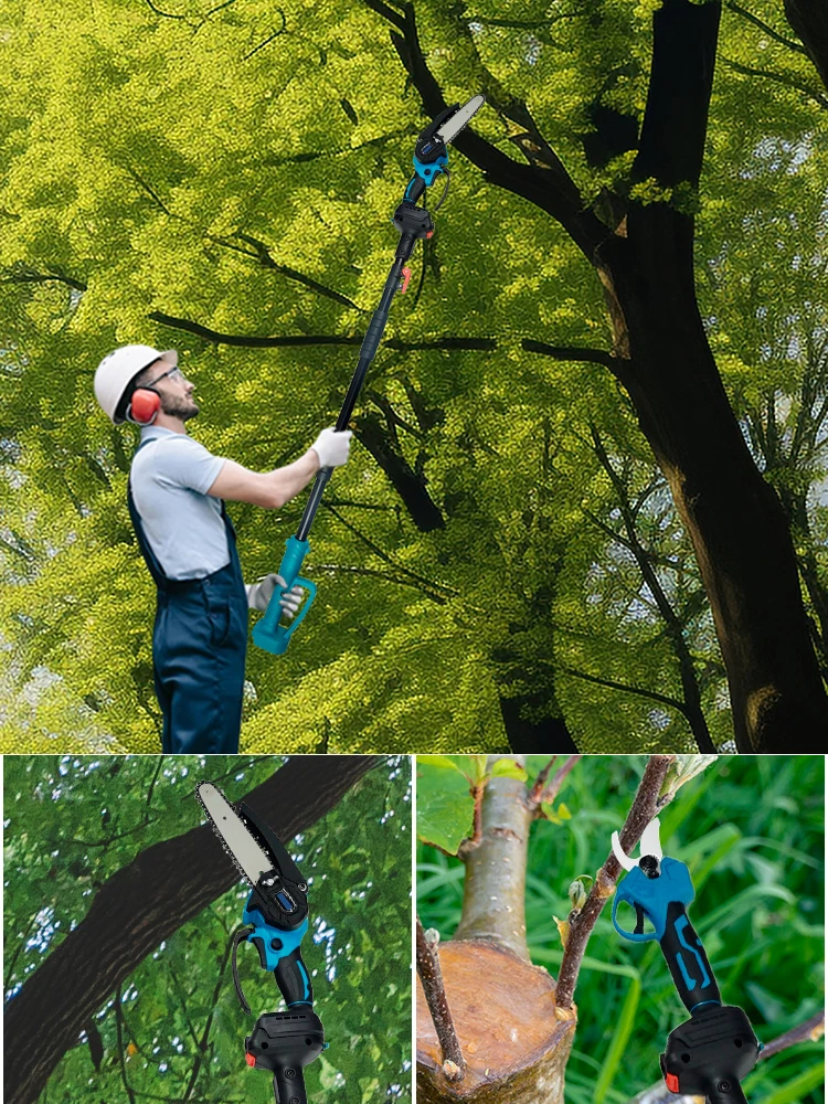 Telescopic Adjustable Extension Long Pole Cordless Pruner