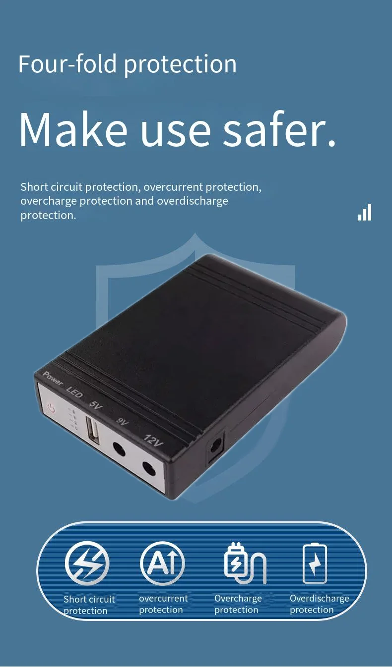 Wifi Router Ups 18650 Lithium Battery Backup 8800mah Power Supply Dc ...