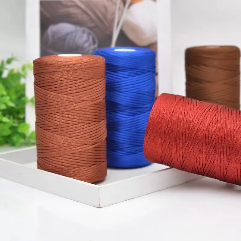 RMX 3mm 250g flat Polypropylene Nylon Yarn Rope String Crochet Knit Bag ...