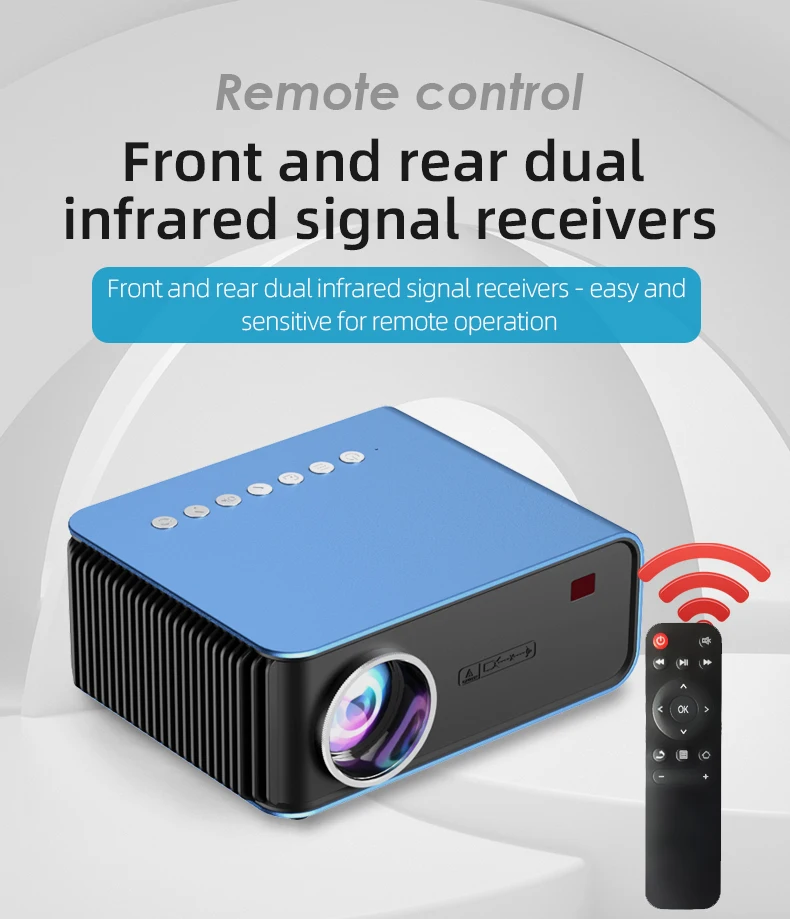 Mini 4K Portable Digital 3D Wifi Hotel Projector Home T4