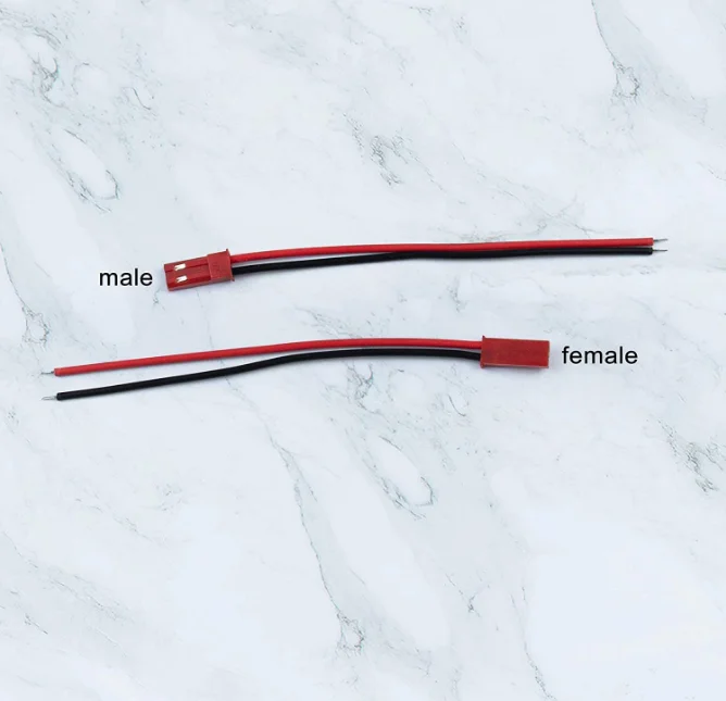 22 Awg Jst Sm 2 Pin Micro Plug Male To Female Connector Adapter Electrical Cable Wire For Led ...