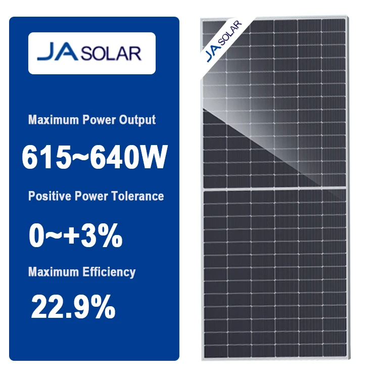 JA Solar PANEL JAM78D40 MB 615-640W 양면 이중유리 모듈, 상업용 대형 패널