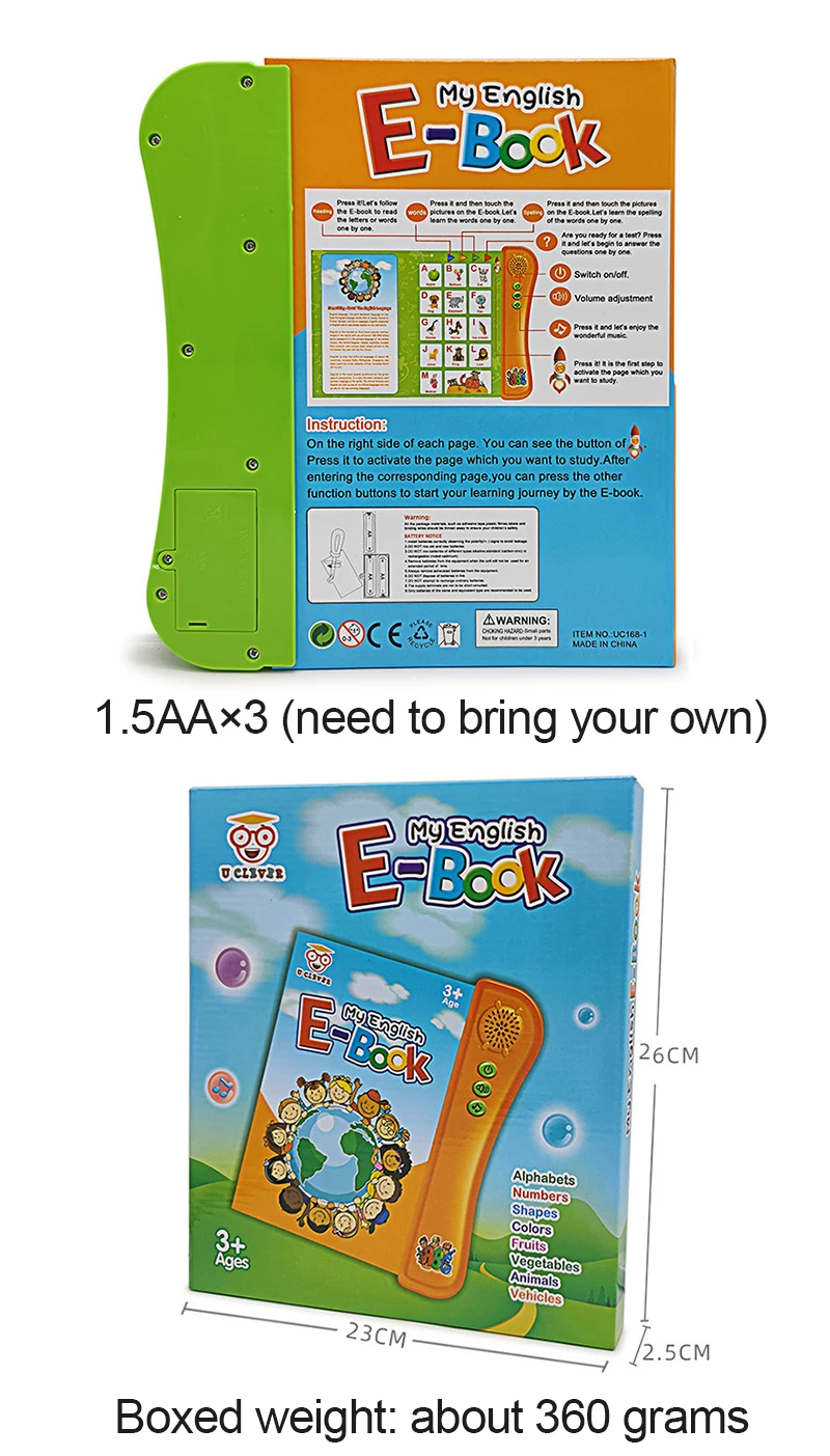 Storybook Sound Music Teaching Educational Children's Toys English ...