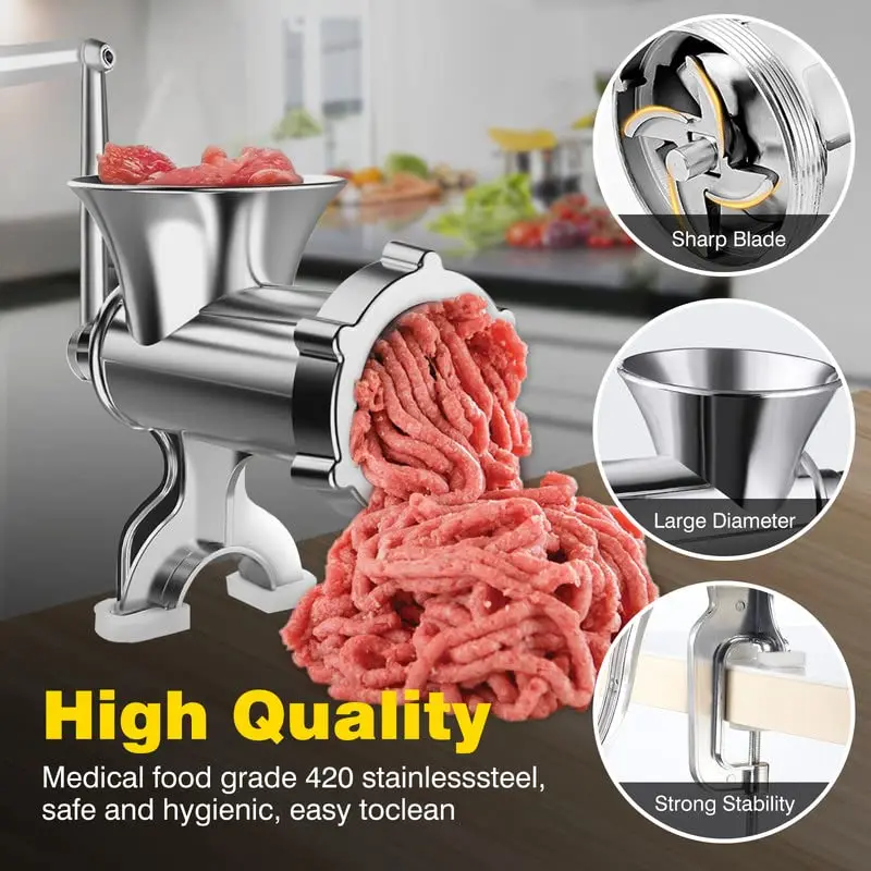 Manual Meat Grinder Sausage Maker Table Mount Pork Mincer Sausage ...