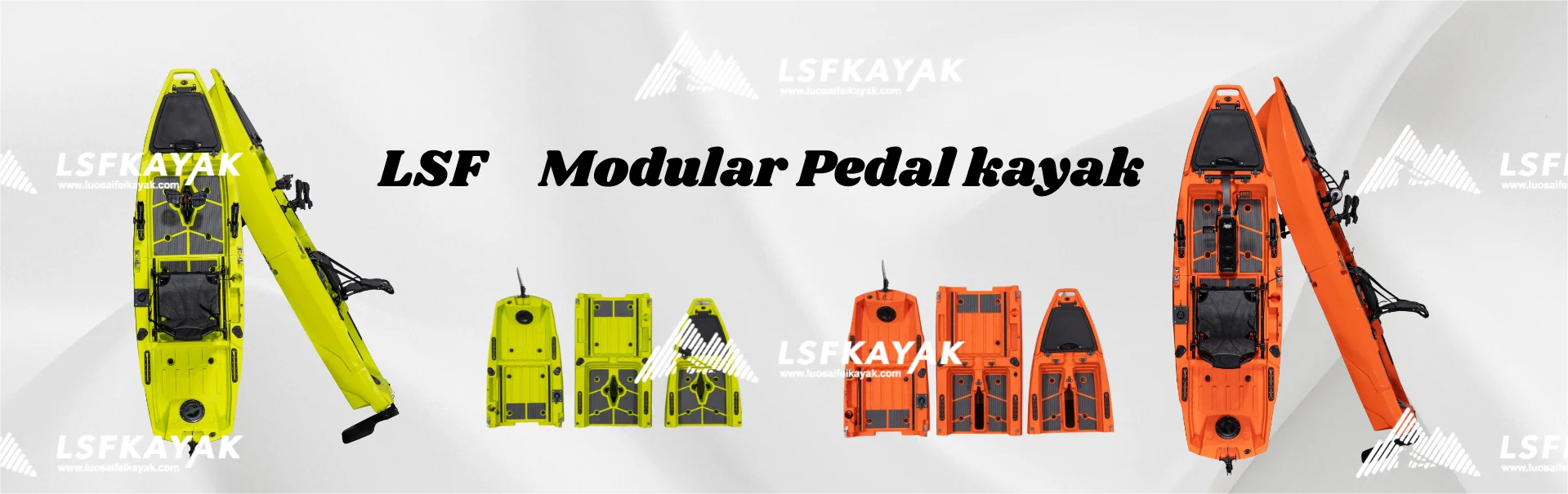 Modular Detachable Kayak for 3 Power Systems - LSF 2 or 3 Pieces