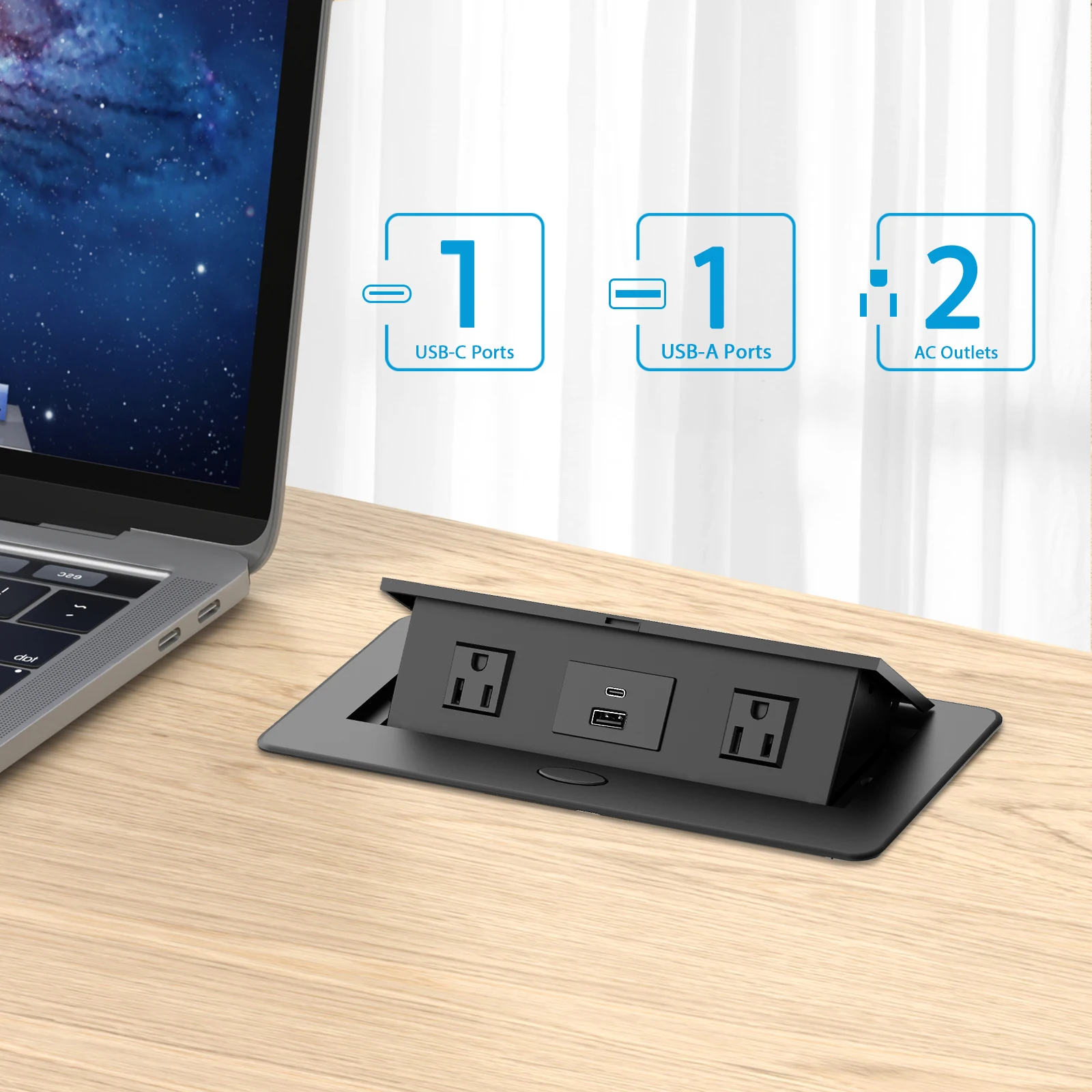 Hidden Desktop PD20W USB Power Socket Waterproof Aluminum Alloy ...