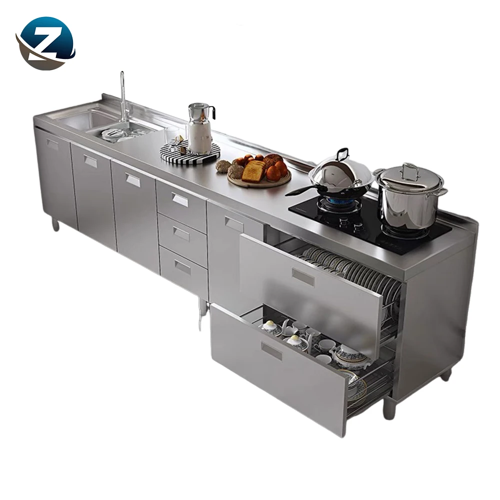 New Design Steel Kitchen Cabinets Metal Kitchen Furniture Storage ...