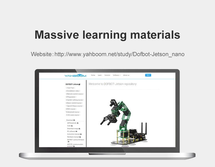 Yahboom Ai Visual Robot Arm Ros Open Source Programming Kit With Python3 Programming Language