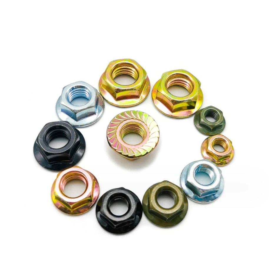 Din 6923 Iso 4161 Grade 8 Carbon Steel Galvanized Yellow White Zinc ...