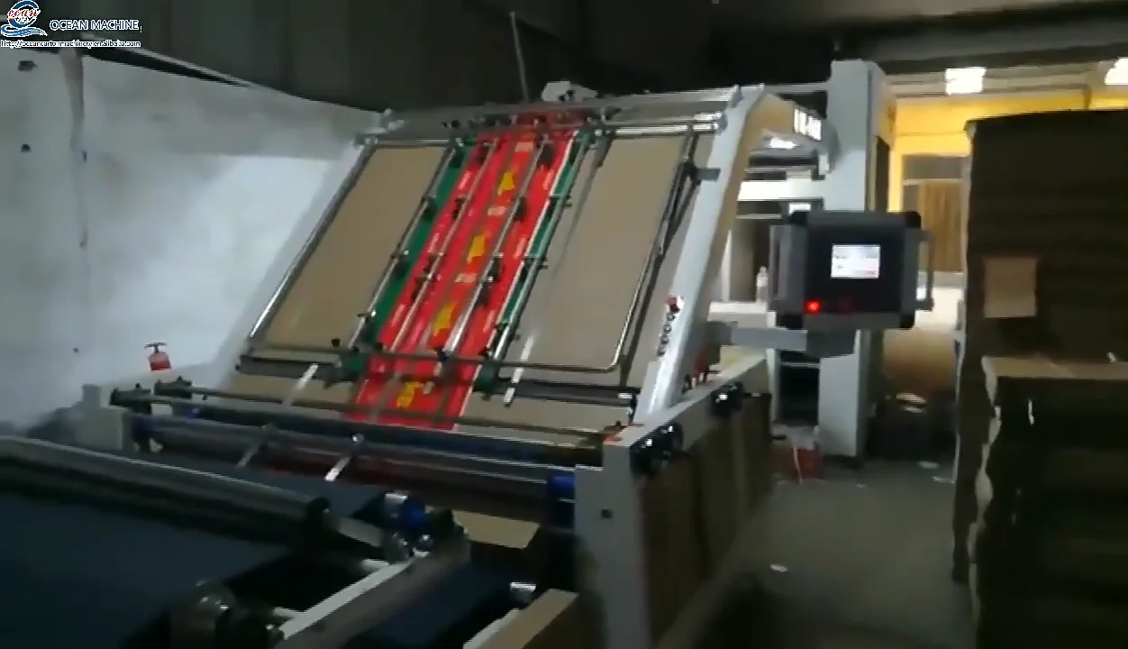 Corrugated Carton Box Cardboard Sheet Laminating Pasting Gluing Making ...