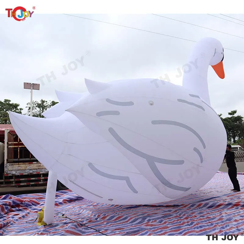 Giant 8mH White Inflatable Swan Goose With LED Light Customizable ...