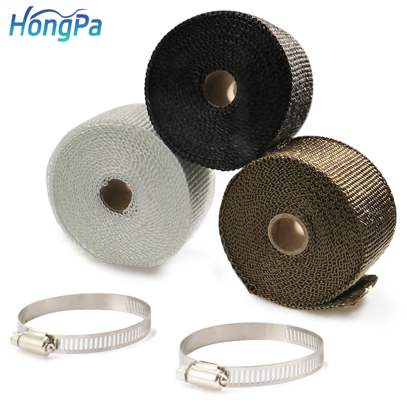 Motorcycle Exhaust Pipe Thermal Wrap 5 Meters Motorcycle Fiberglass ...