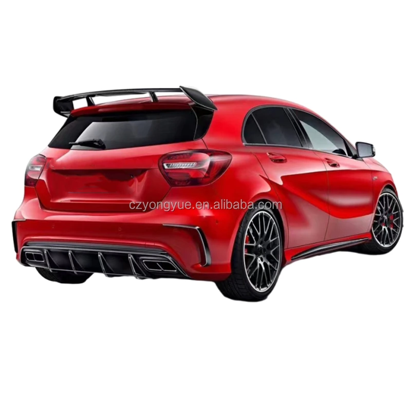W176 Carbon Fiber Rear Bumper Diffuser Upgrade A45 AMG Rear Diffuser ...
