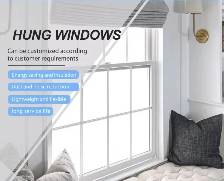 American Modern White Vinyl Windows Low E Glazed Single/double Hung ...