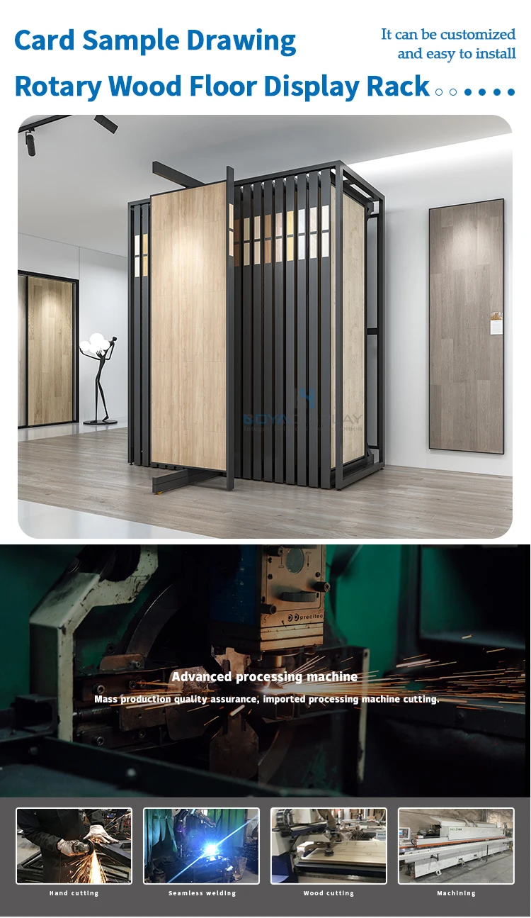 Customized Slide Pull Push Rotating Flooring Timber Parquet Stone Shelf ...