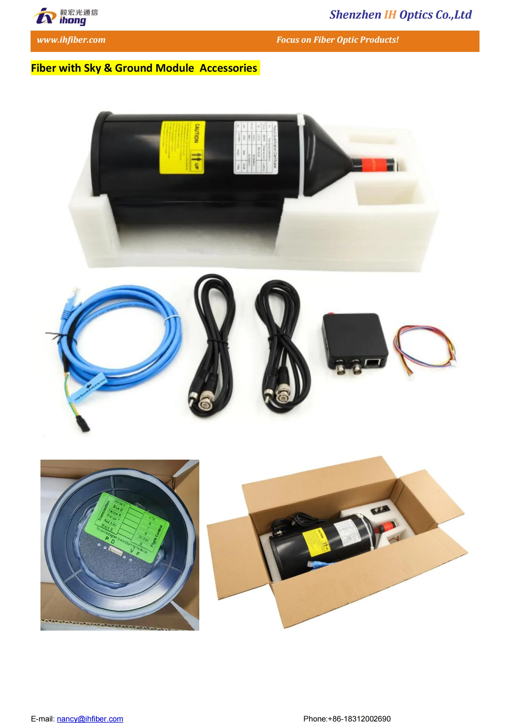 FPV Drone Optical Fiber Kit - Fly up to 30KM Distance