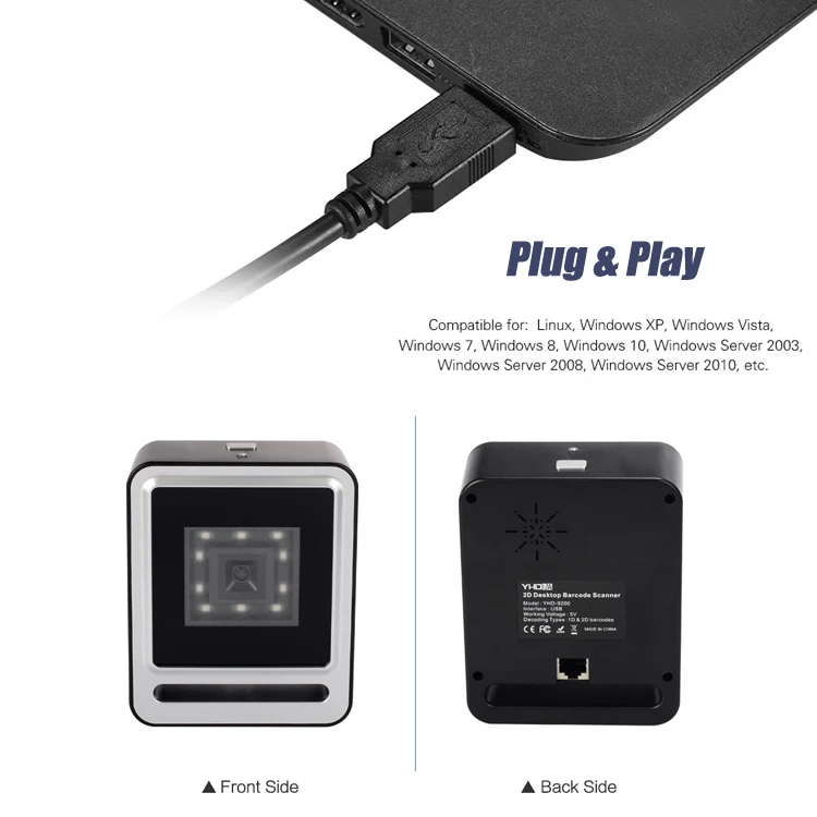 Yhd-9200d Yhdaa 2d Desktop Barcode Scanner High Scanning Speed 2200 ...