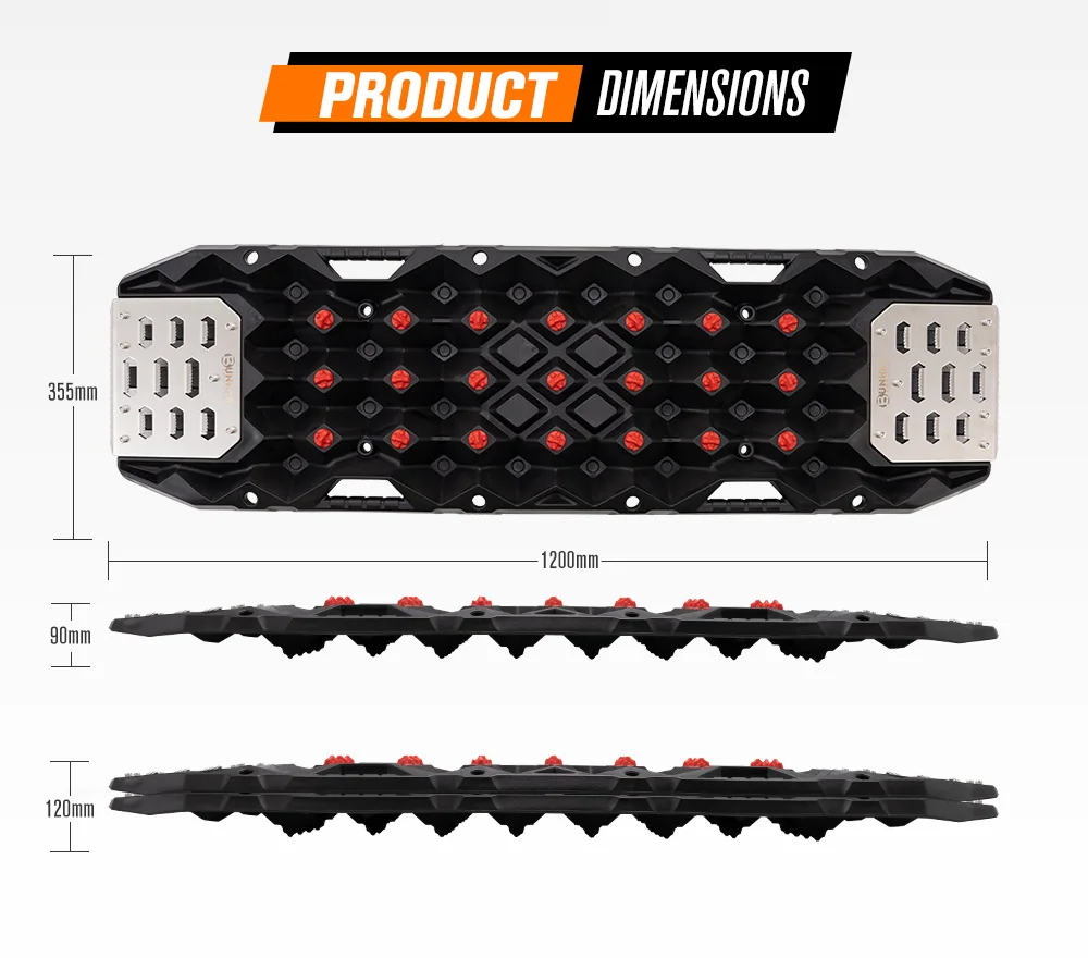 BUNKER INDUST Recovery Tracks - Durable 25T off-Road Traction