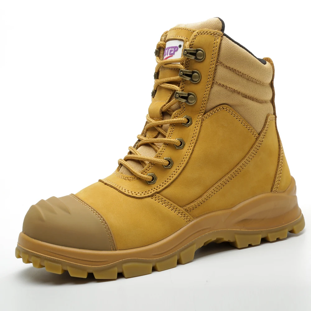 Leather High-Cut Boots with Steel Toe Cap for Ultimate Workplace Safety ...