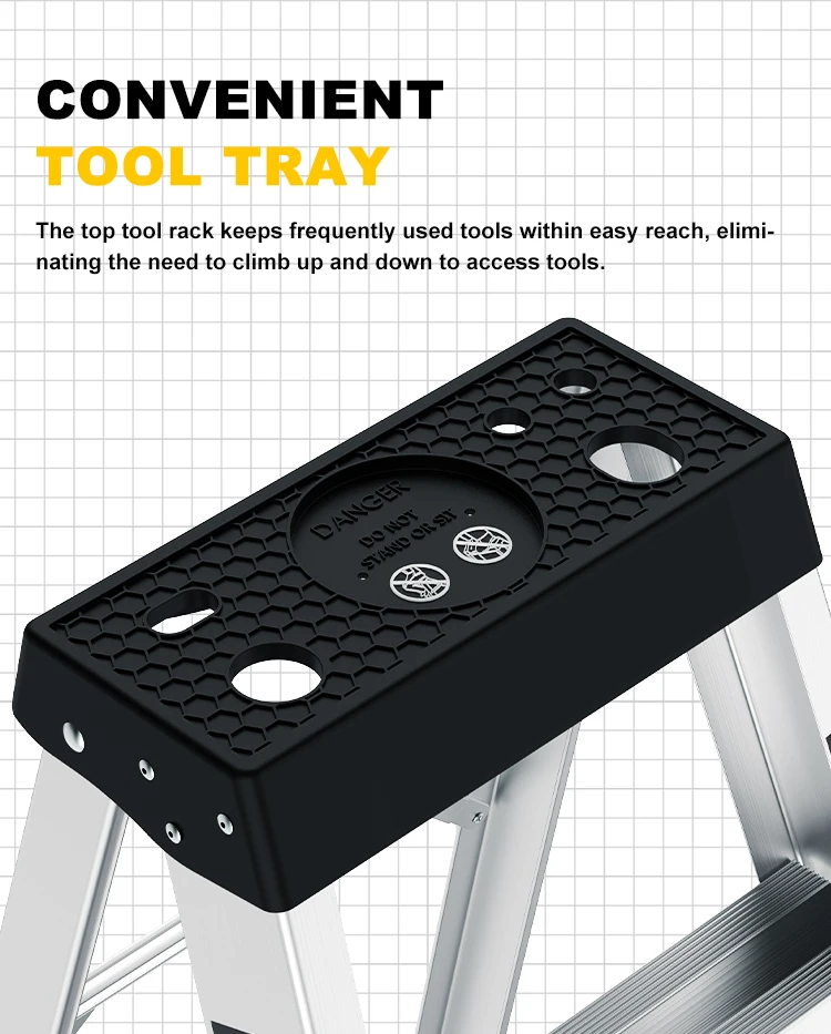 High Quality Rubber Feet Safety Aluminum Ladder Extendable Ladder ...