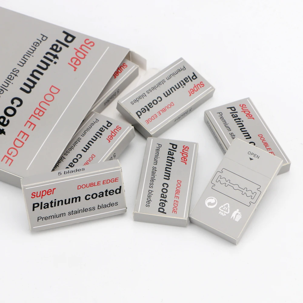 Platinum Coating Double Edge Blade Zero Waste Safety Razor Blade ...