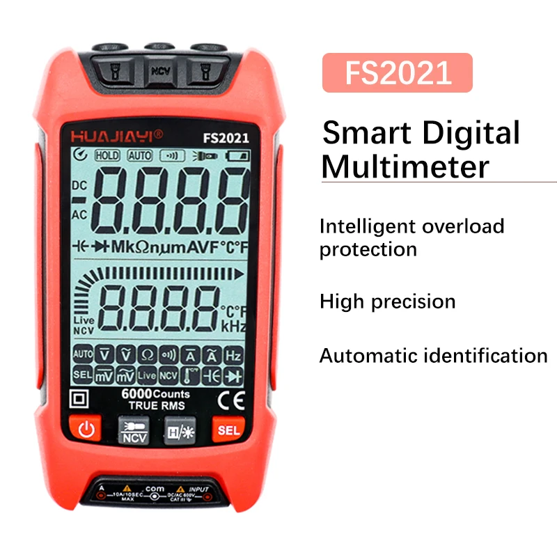 Smart Digital Multimeter 6000 Counts True RMS Auto Range Digital ...