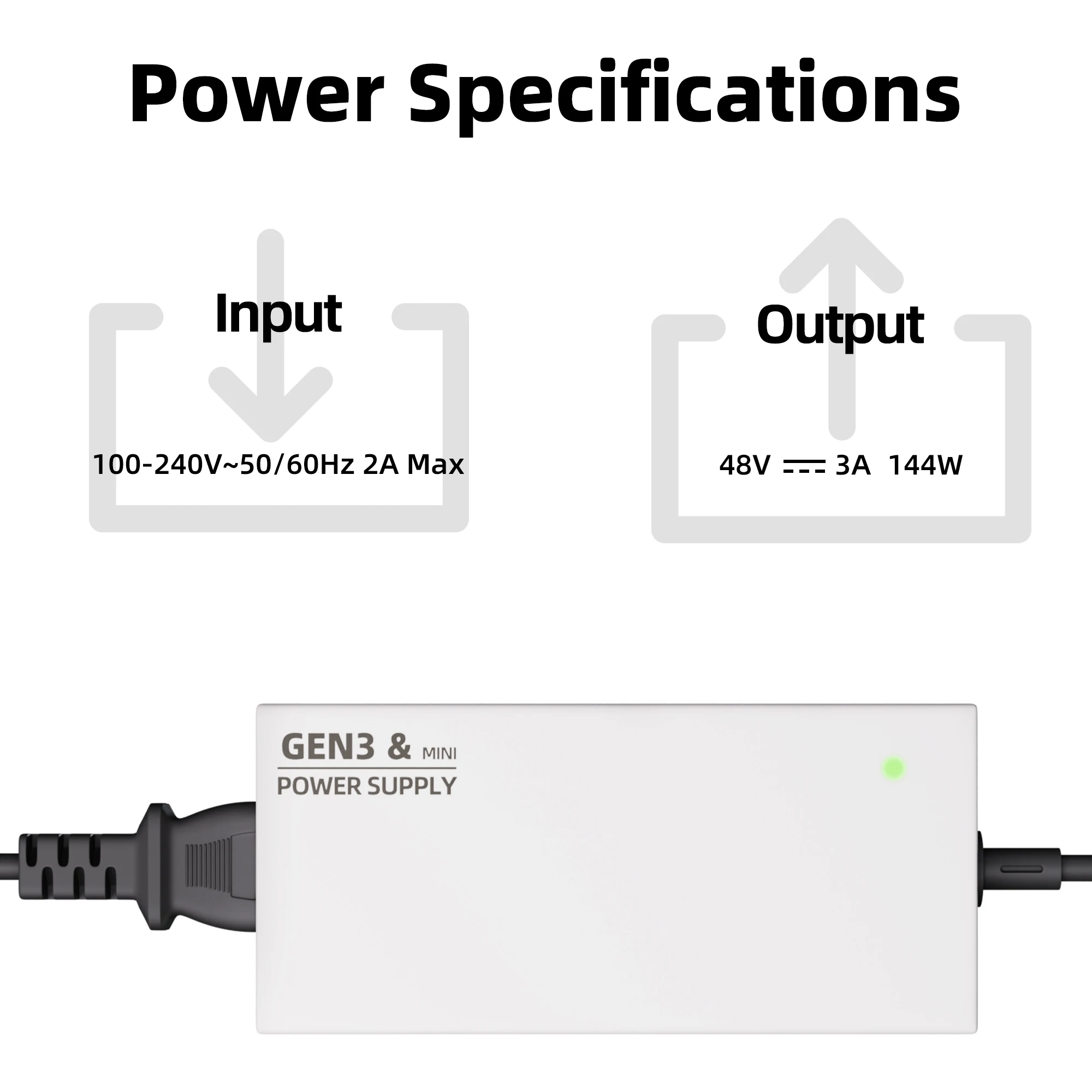 Starlink Gen3 & Mini Power Supply Adapter - Reliable AC to DC
