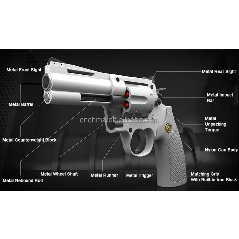 Toy Gun With Set Soft Bullet Toy Gun Metal Serial Alloy Pistol ...