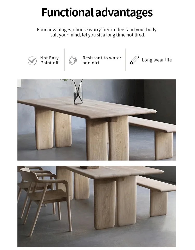 Nordic Rectangle Shaped Dining Table - Modern & Stylish