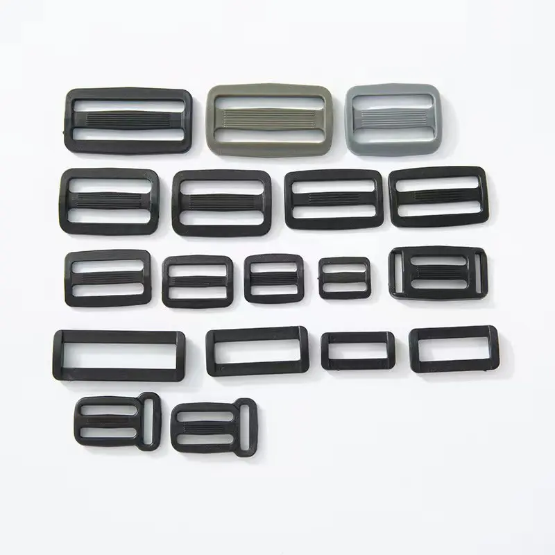 Black Ladder Lock Buckle Slider Tri-glide Webbing Fastener Strap ...