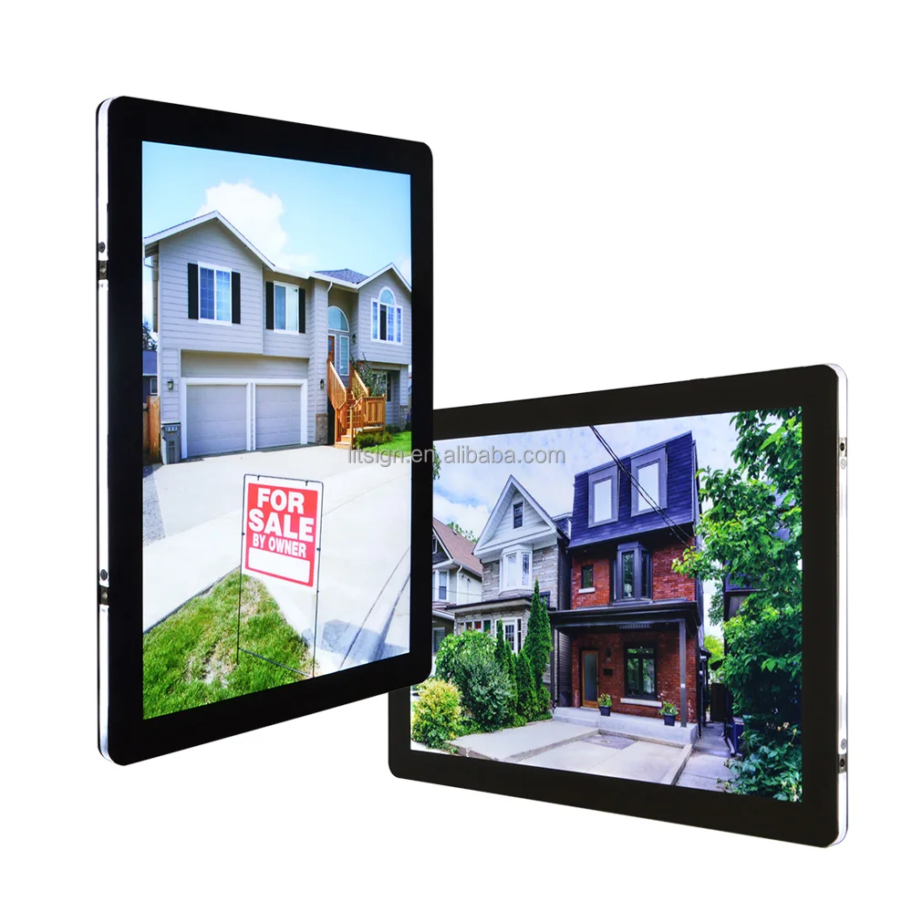 Illuminated Showcase for Real Estate - A4 Window Display