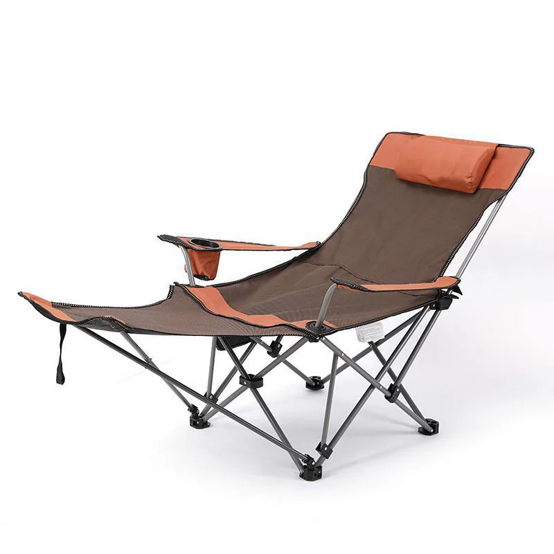 Folding Beach Chair Portable Detachable Foot Rest Chair Thickened Back ...
