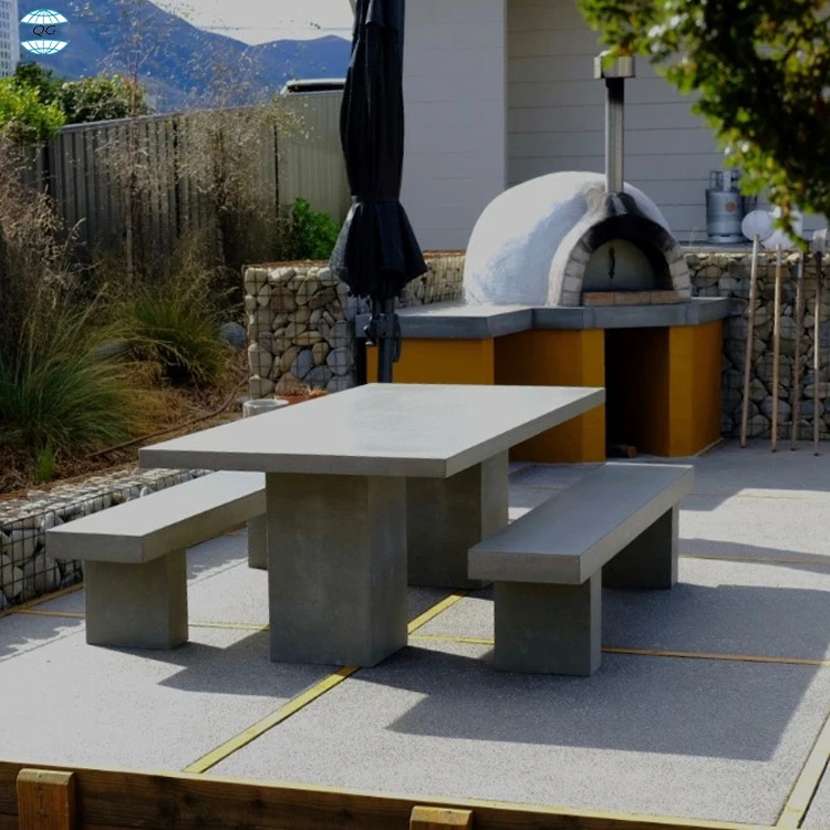 Customized Large GRC Square Concrete Tables Outdoor Dining Furniture ...