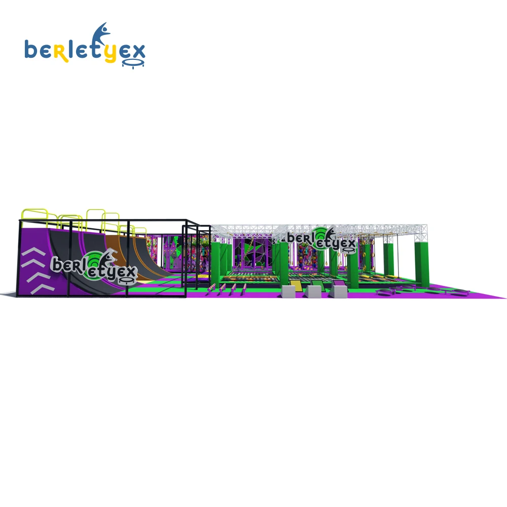 Berletyex Indoor Playground Commercial Ninja Warrior Bounce House ...