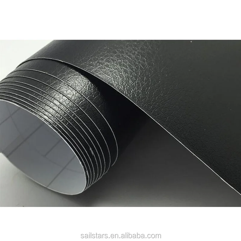 Black Leather Texture Vinyl Wrap Film Sticker For Car Décal - Oem Available