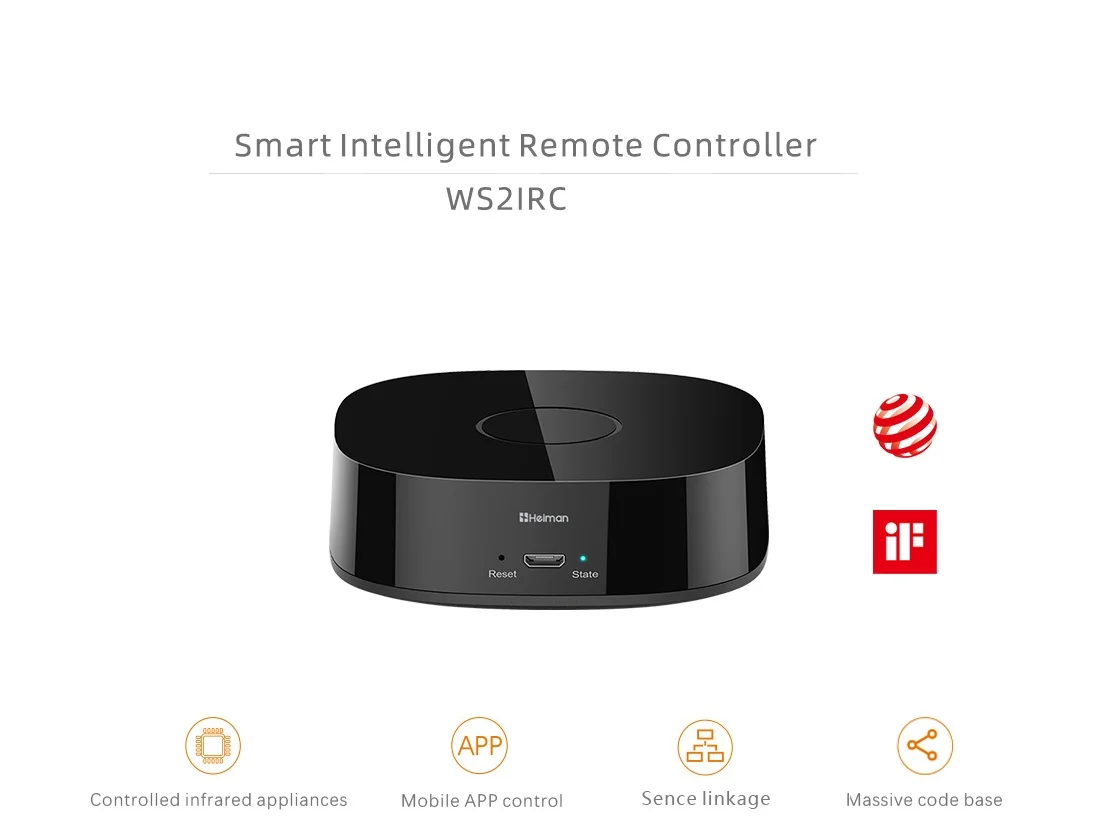 Heiman Smart Wifi Ir Remote Control Universal Ir Transmitter Controller ...
